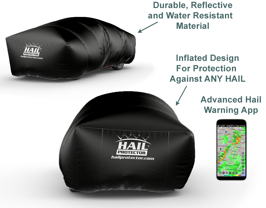 Portable HAIL PROTECTOR SUV3 BLACK, Any Size Hail – Hail Protector